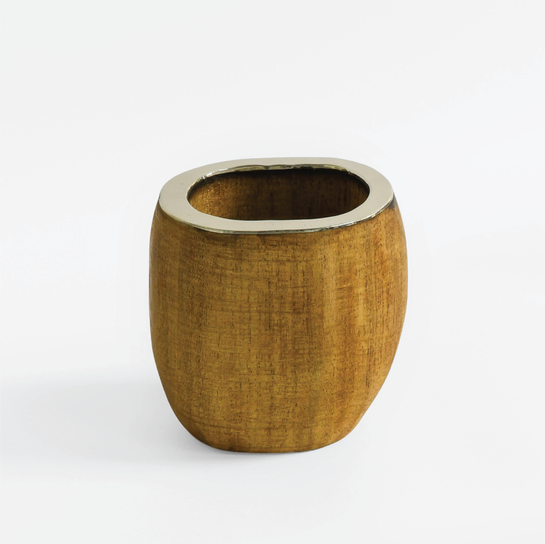 Mate Galleta de Madera Algarrobo con Virola lisa de alpaca – TODO MATES